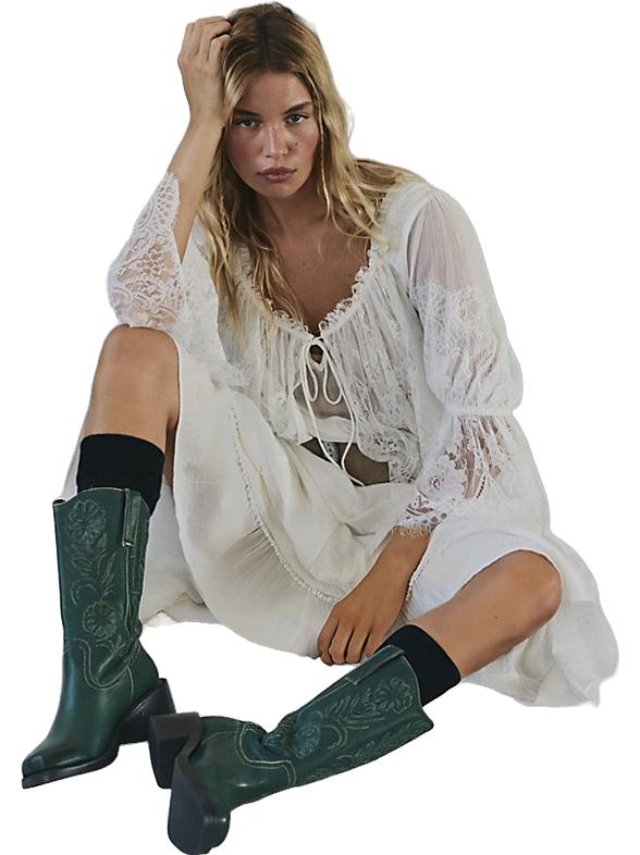 THE FRYE COMPANY Frye for Free People Kate Deco Stitch Boots